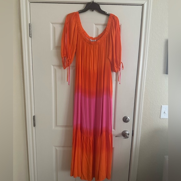 Linea Donatella | Dresses | Linea Donatella Orange And Pink Layered ...